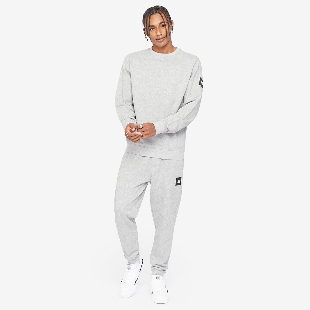 Weekend Offender Tokyo Crew Jog Suit - Grey Marl - Tracksuits - Mens ...