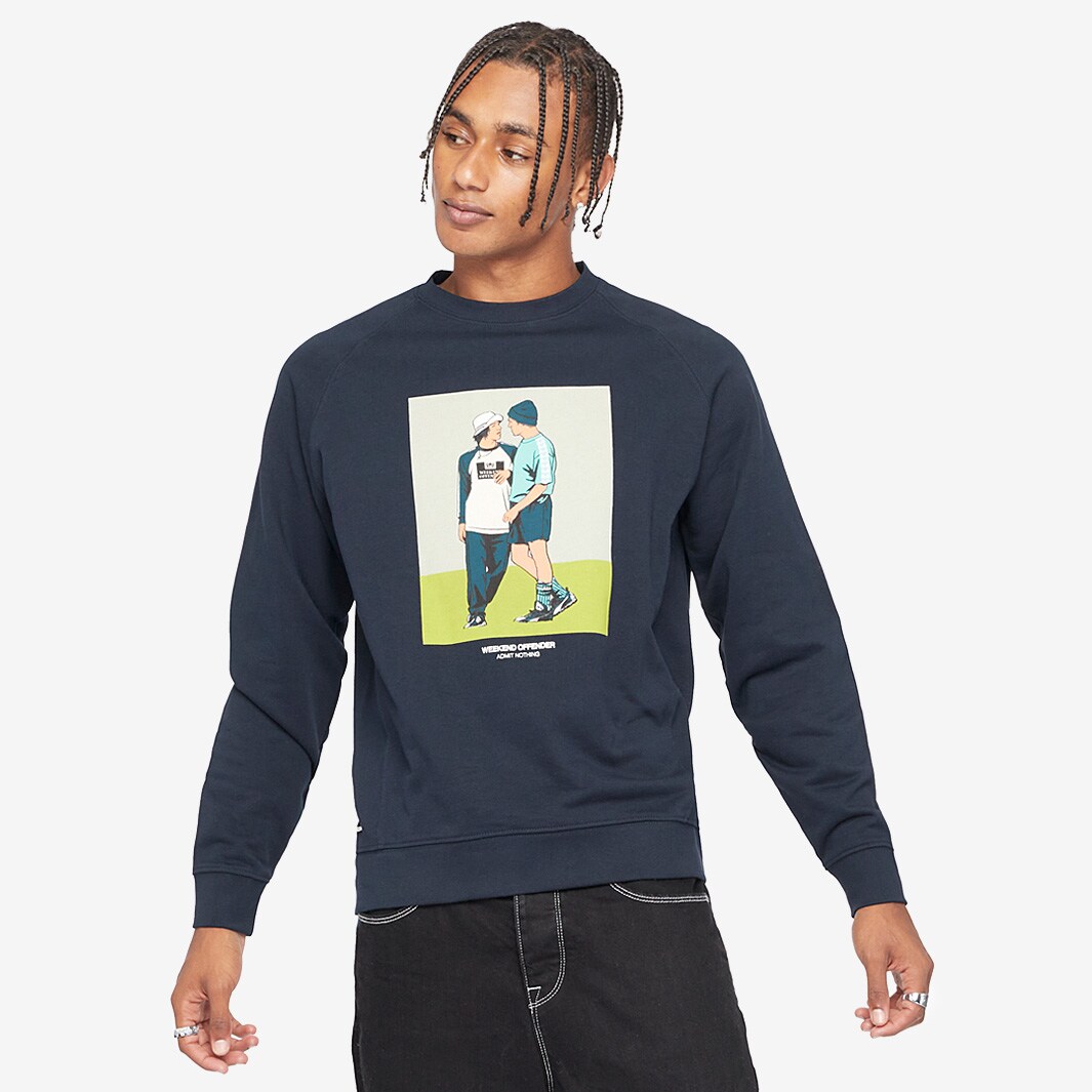Weekend Offender Parklife Sweater - Navy - Tops - Mens Clothing | Pro ...
