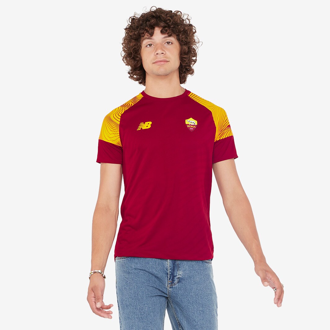 New Balance As Roma Prematch Shirt - Red - Mens Replica