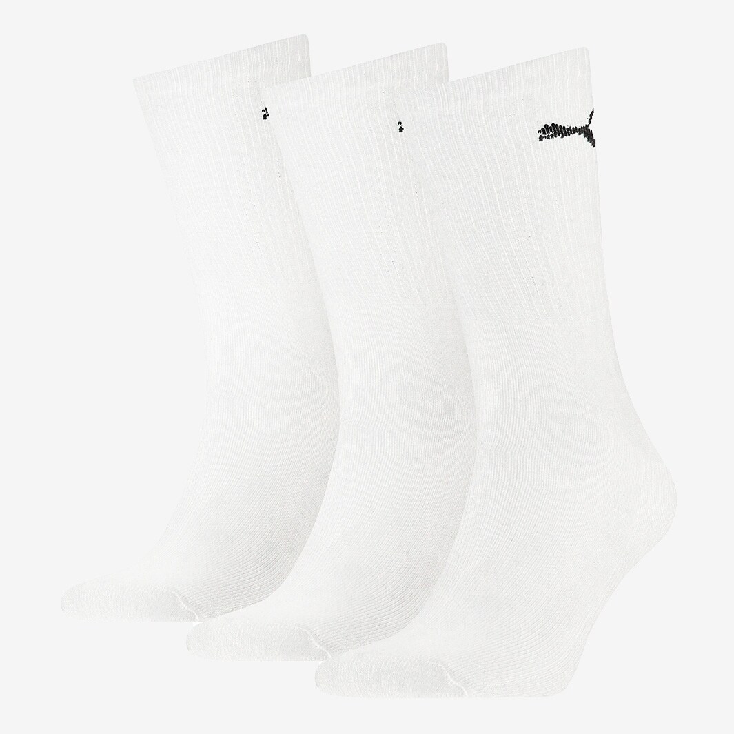 Puma Crew Sock 3 Pack - White - Running Socks