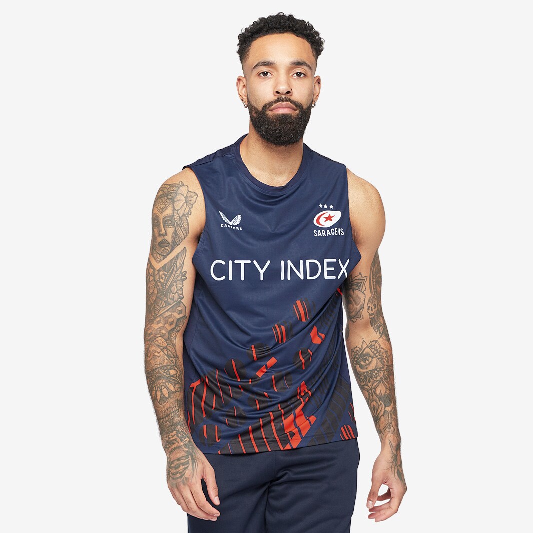 Castore Saracens 22/23 Training Singlet - Navy - Mens Replica | Pro ...