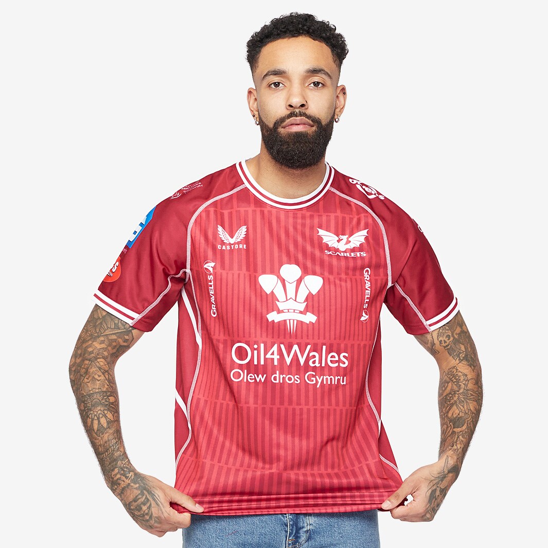 Castore Scarlets 22/23 Replica Home Shirt - Scarlets Red - Mens Replica