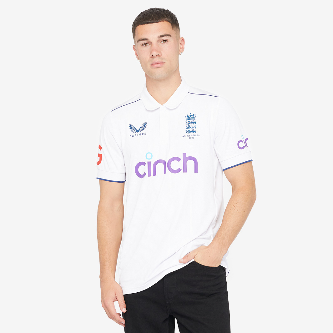 Castore ECB England Test Pro Shirt - White - Cricket Replica | Pro ...