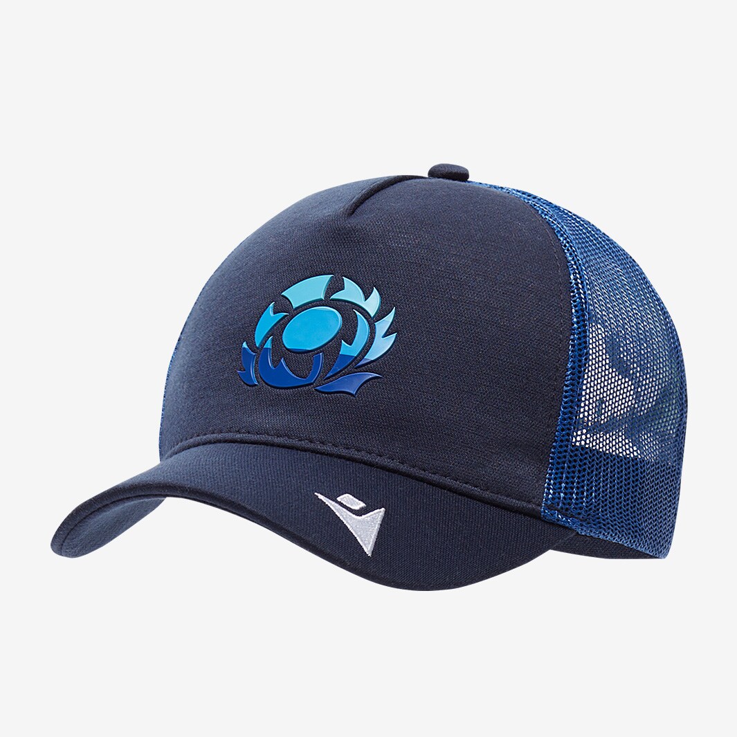 Macron Scotland 22/23 Baseball Trucker Cap - Navy/Royal Blue - Mens ...