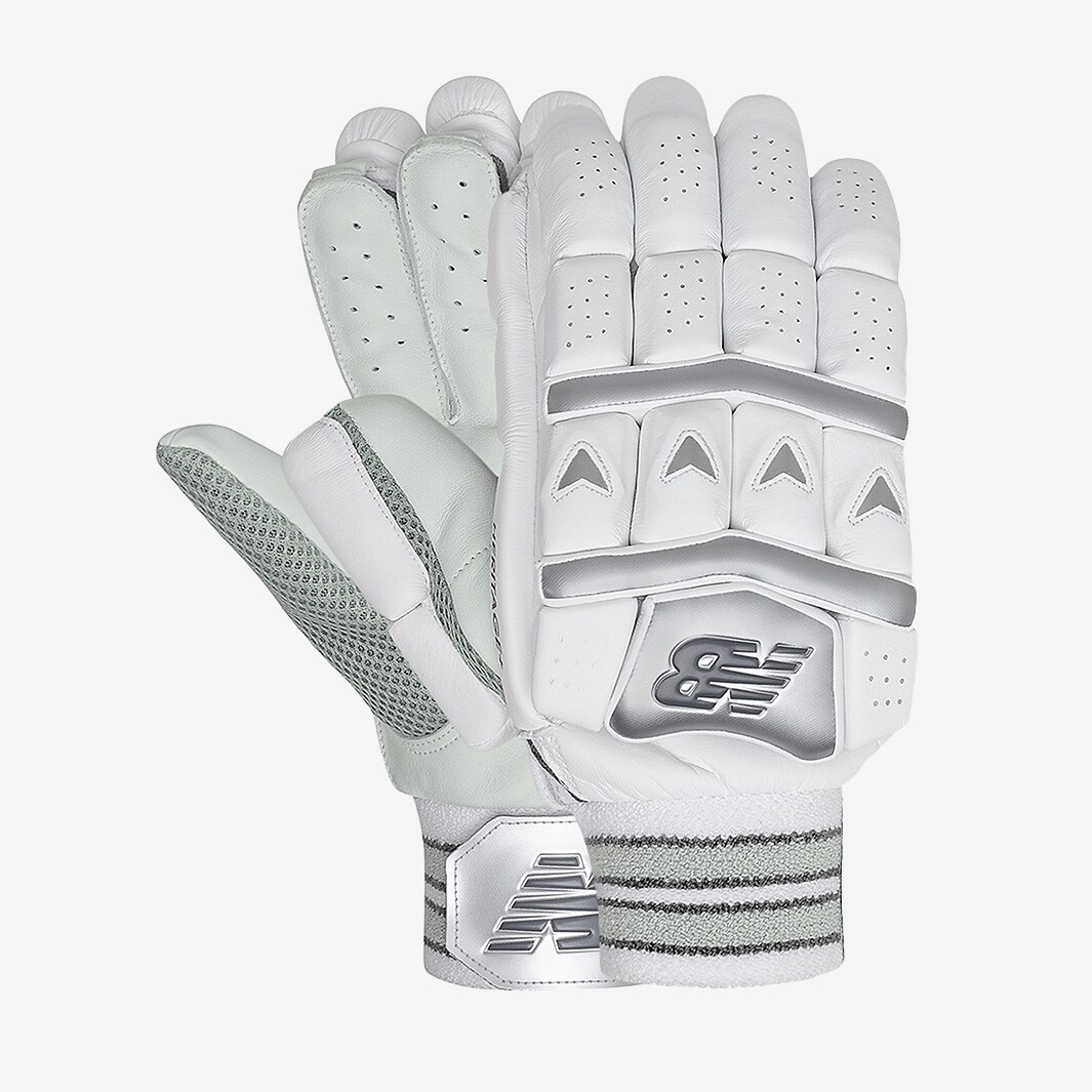 New Balance Heritage+ LH Batting Gloves - White/Grey - Batting ...