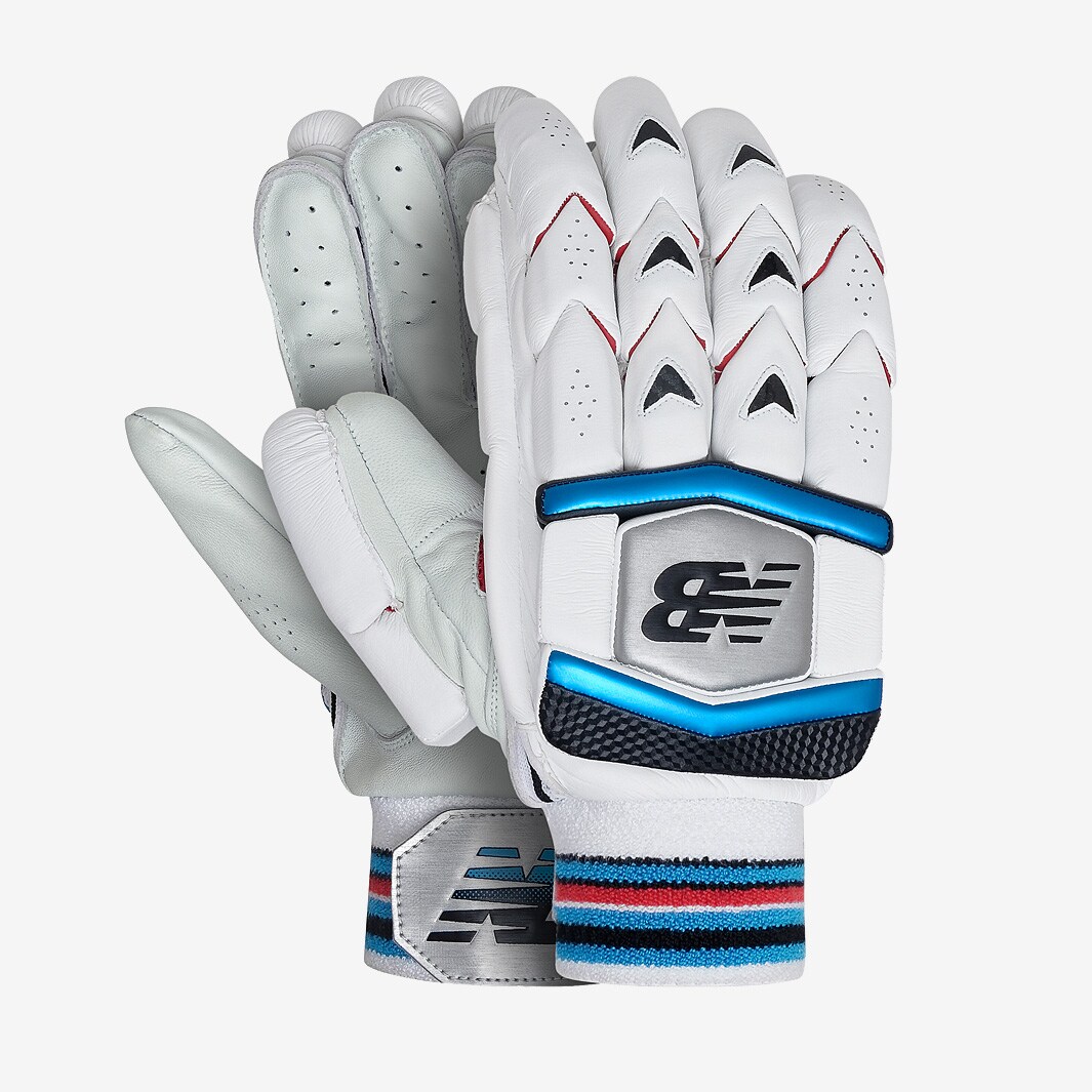 New Balance TC 1260 RH Batting Gloves - White/Blue/Red - Batting ...