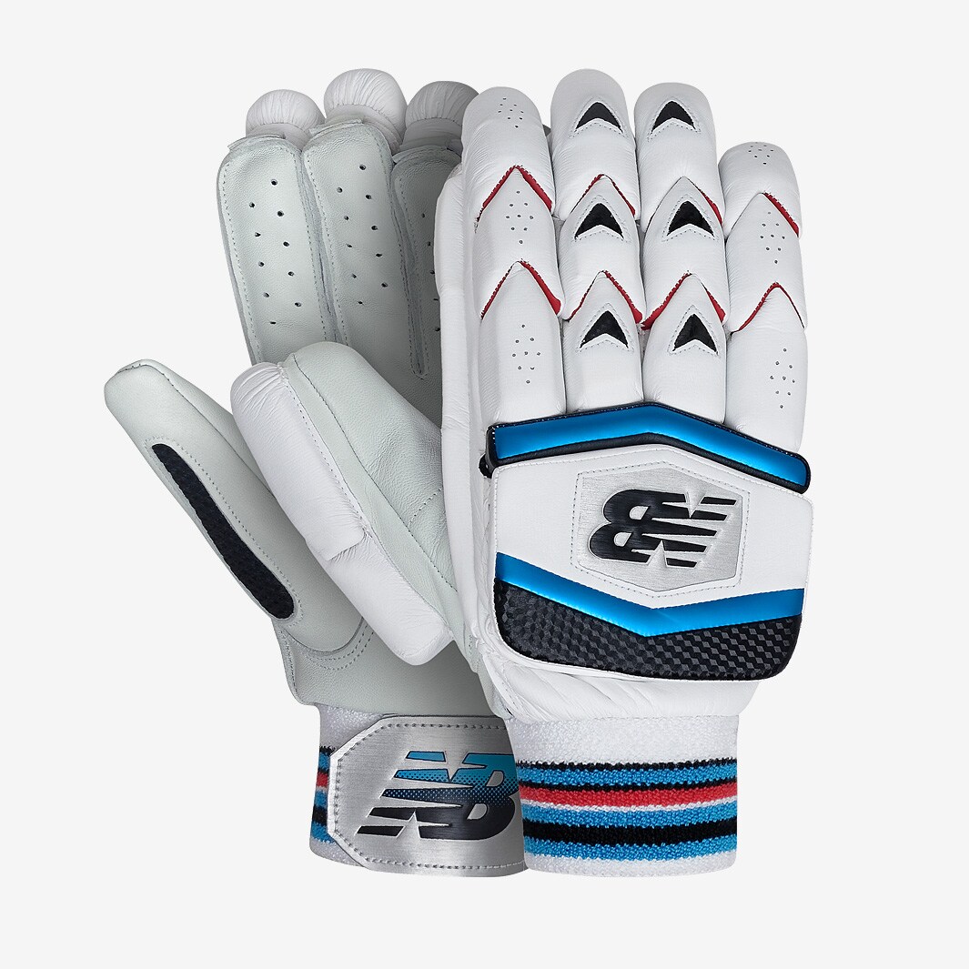 New Balance TC 1060 LH Batting Gloves - White/Blue/Red - Batting ...
