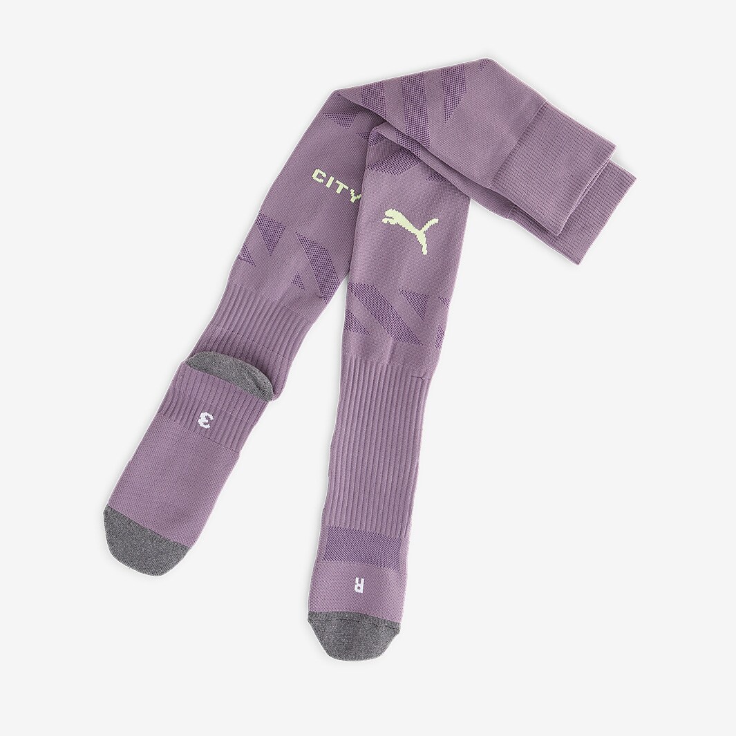 Puma Manchester City FC 23/24 GK Sock - Purple Charcoal/Ravish - Mens ...