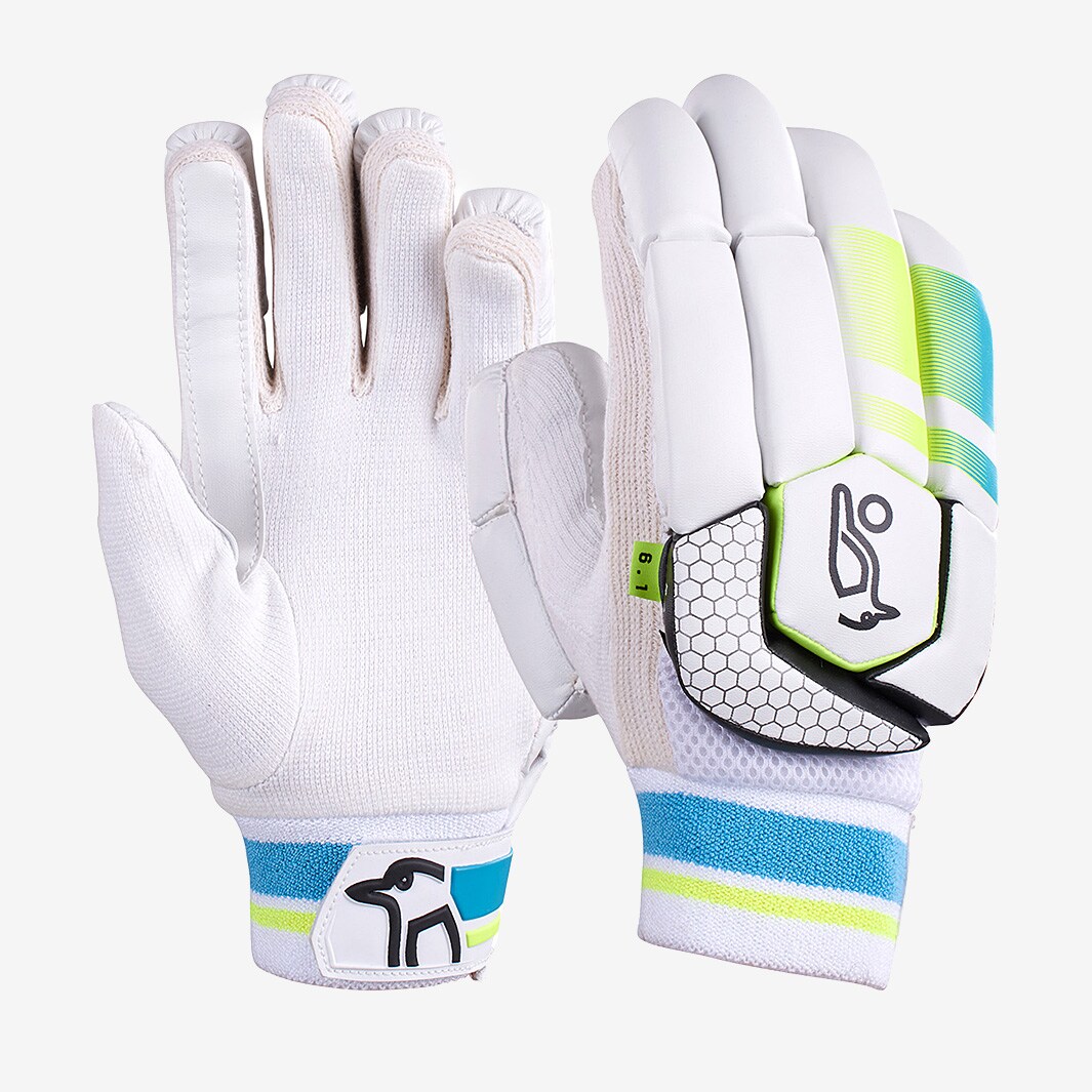 Kookaburra Rapid 6.1 LH Batting Gloves - White/Blue/Yellow/Black ...