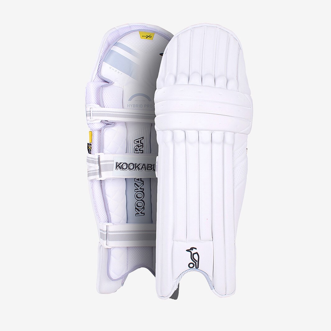 Kookaburra Ghost Pro LH Batting Pads - White/Grey - Batting Equipment