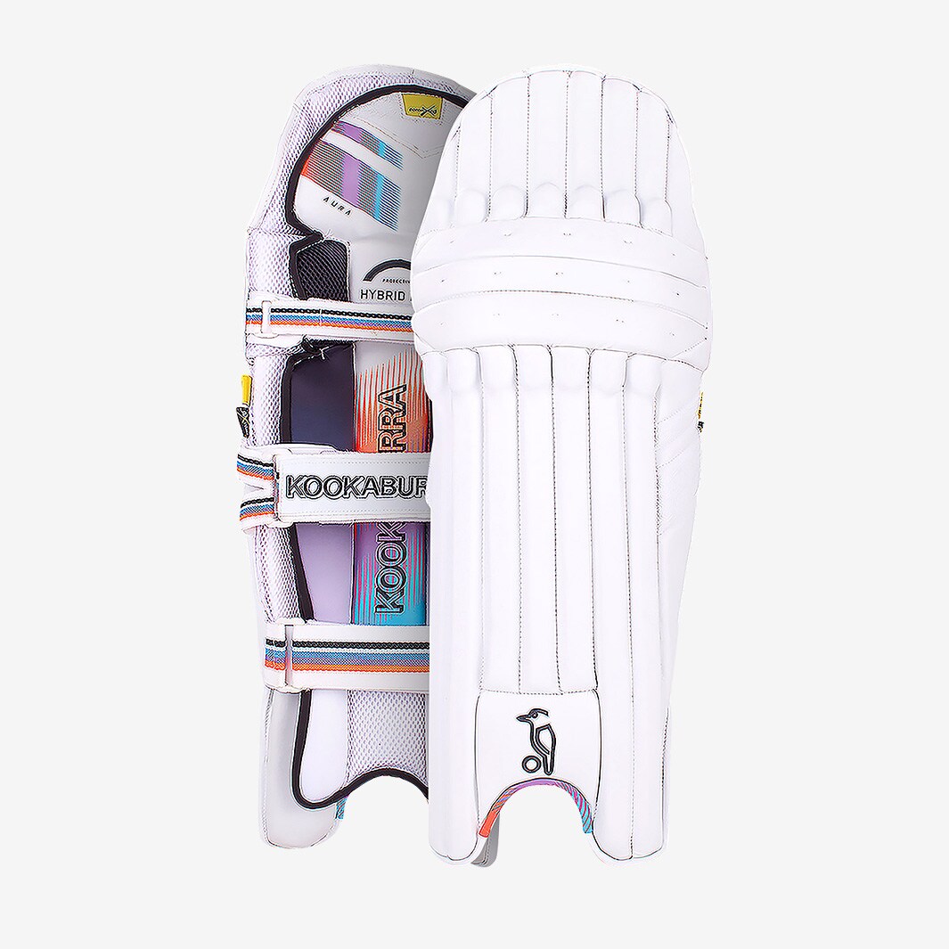 Kookaburra Aura Pro LH Batting Pads - White/Blue/Red/Black - Batting ...
