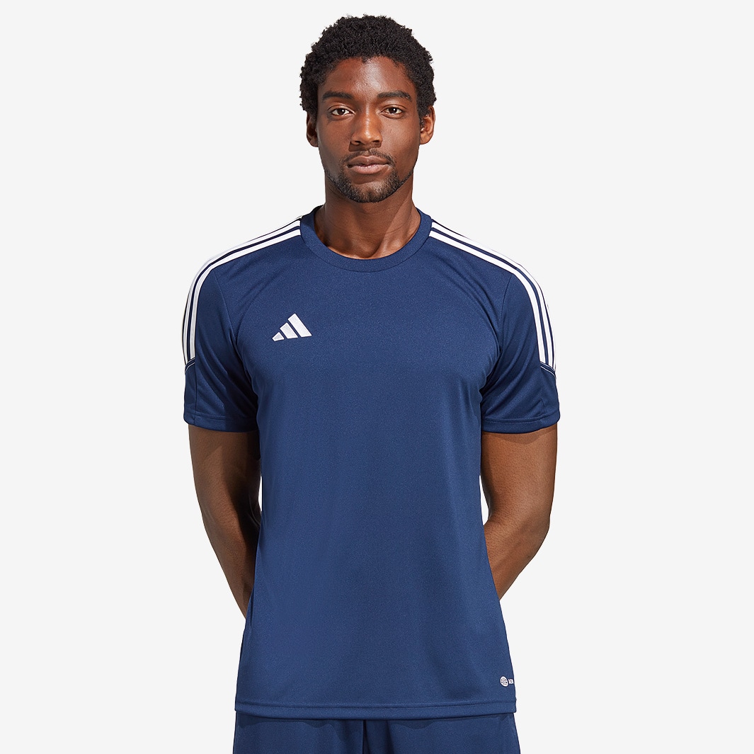 adidas Tiro 23 Club SS Training Shirt - Team Navy Blue 2/White - Mens ...