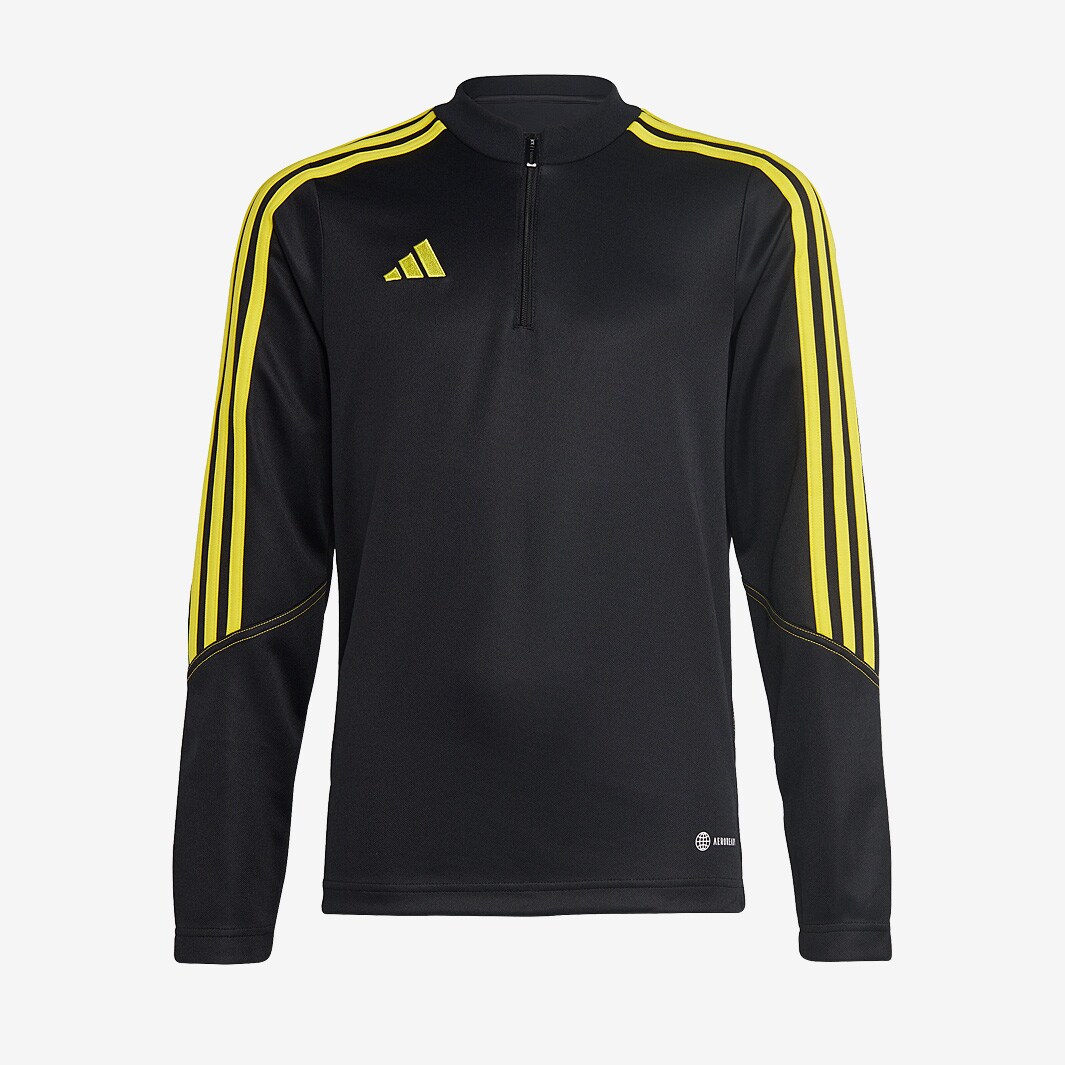 adidas Tiro 23 Junior Club Training Top - Black/Bright Yellow - Junior ...