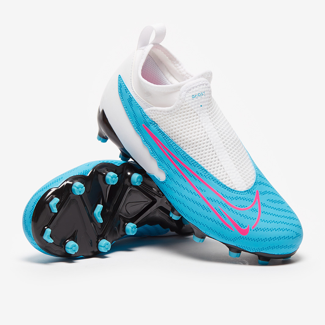 Nike Enfants Phantom GX Academy DF FG MG Bleu Baltique Rose Blanc Nike Enfants Phantom GX Academy DF FG MG Bleu Baltique Rose Blanc