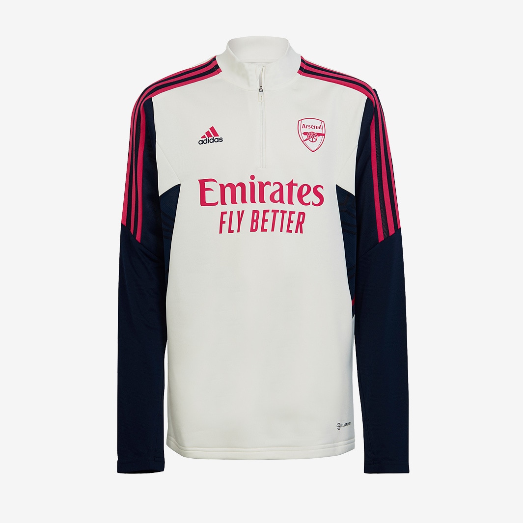 adidas Kids Arsenal FC 2023 Training Top - Off White/Collegiate Navy ...
