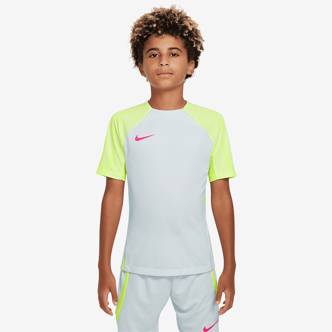 Nike Kids Dri-Fit Strike SS Top BR - Pure Platinum/Volt/Hyper Pink ...
