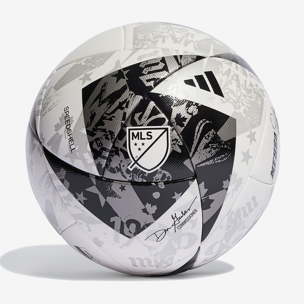 adidas MLS Competitive NFHS Ball - White/Black/Iron Met. - Footballs