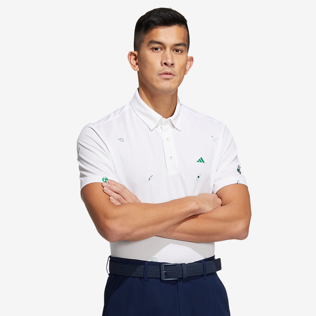 adidas Pg Mono Polo - White - Mens Clothing | Pro:Direct Golf