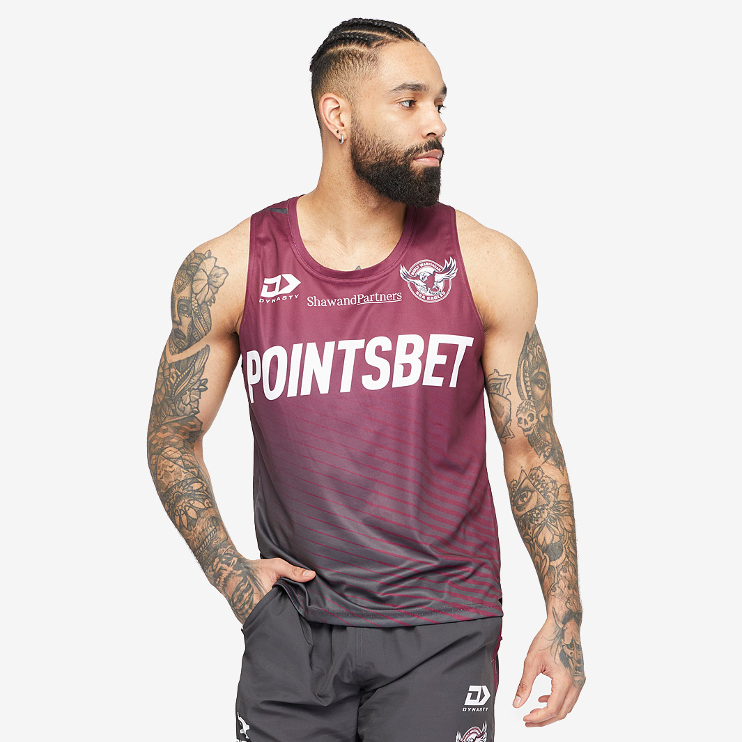 Dynasty Manly Sea Eagles 2023 Training Singlet - Maroon - Mens Replica ...