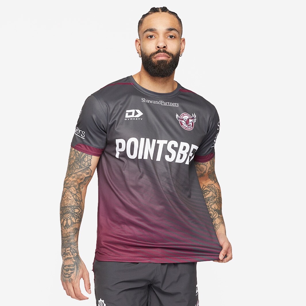 Dynasty Manly Sea Eagles 2023 Alternate Training Tee - Charcoal - Mens ...