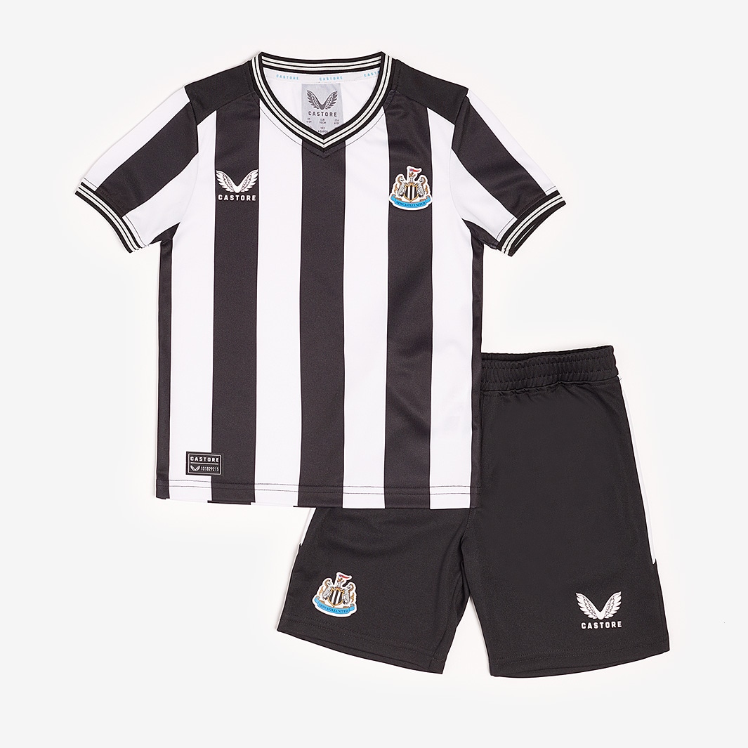 Castore Newcastle United Infant 23/24 Nested Home Kit - Black/White ...