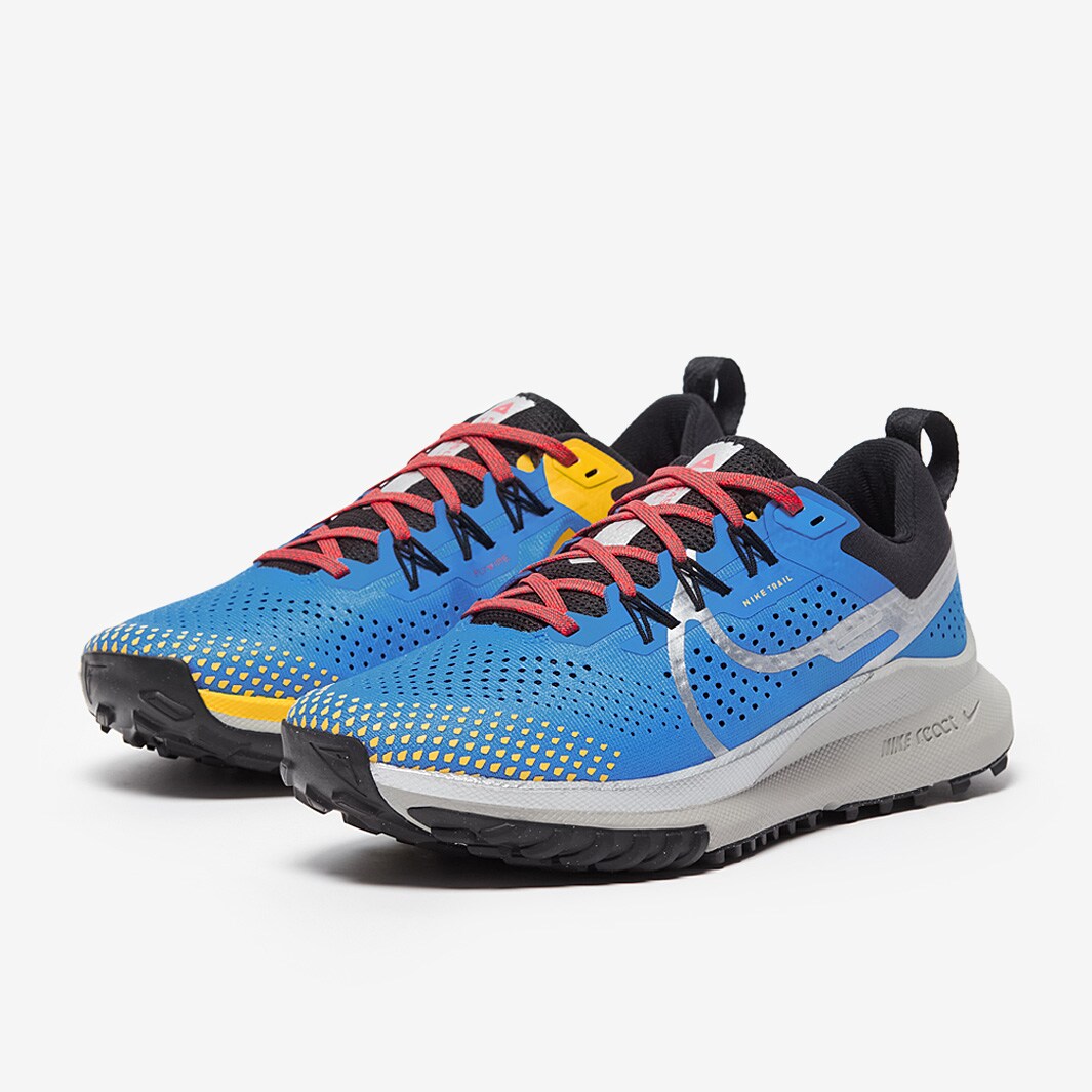 Nike Womens Pegasus Trail 4 - LT Photo Blue/Metallic Silver-Track Red ...