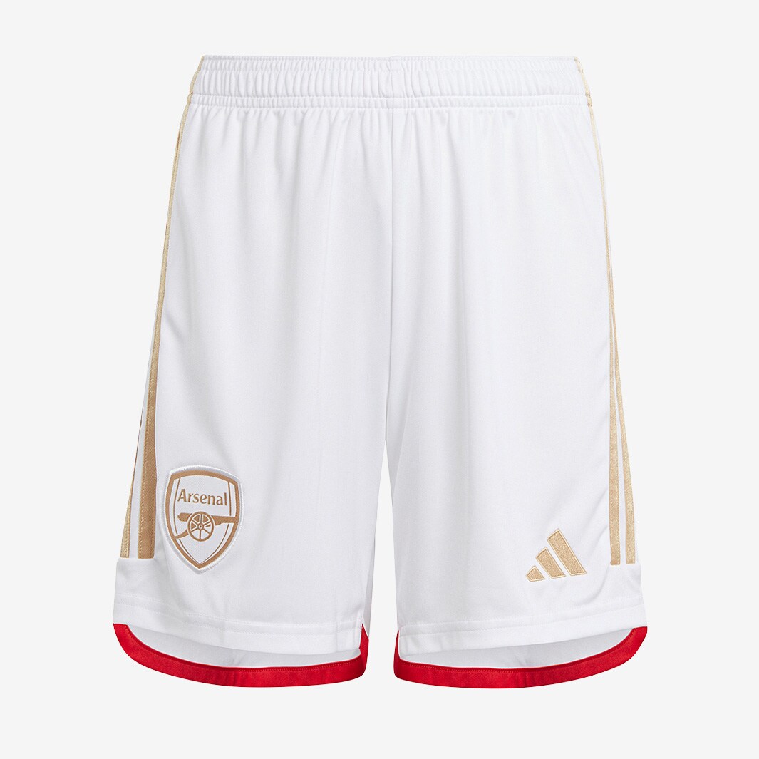 adidas Kids Arsenal 23/24 Home Shorts - White - Boys Replica | Pro ...