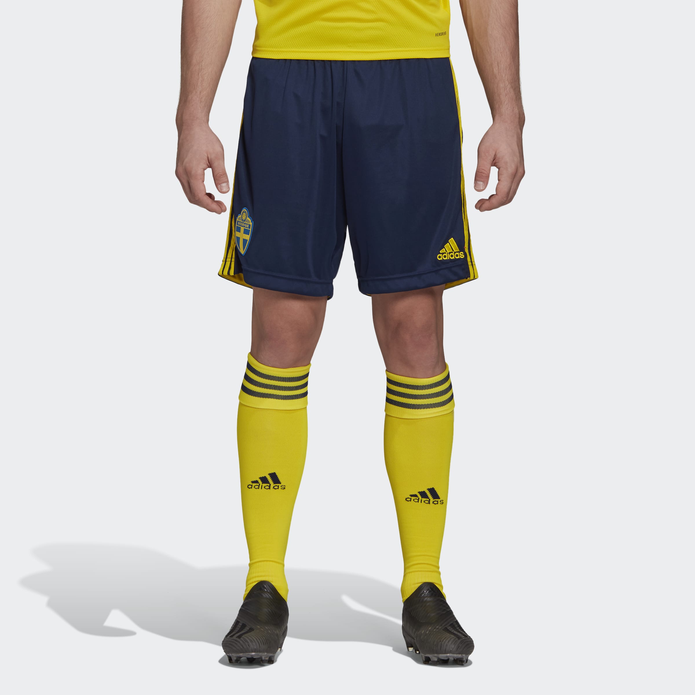 adidas Sweden 2020 Home Shorts - Night Indigo/Yellow - Mens Replica ...