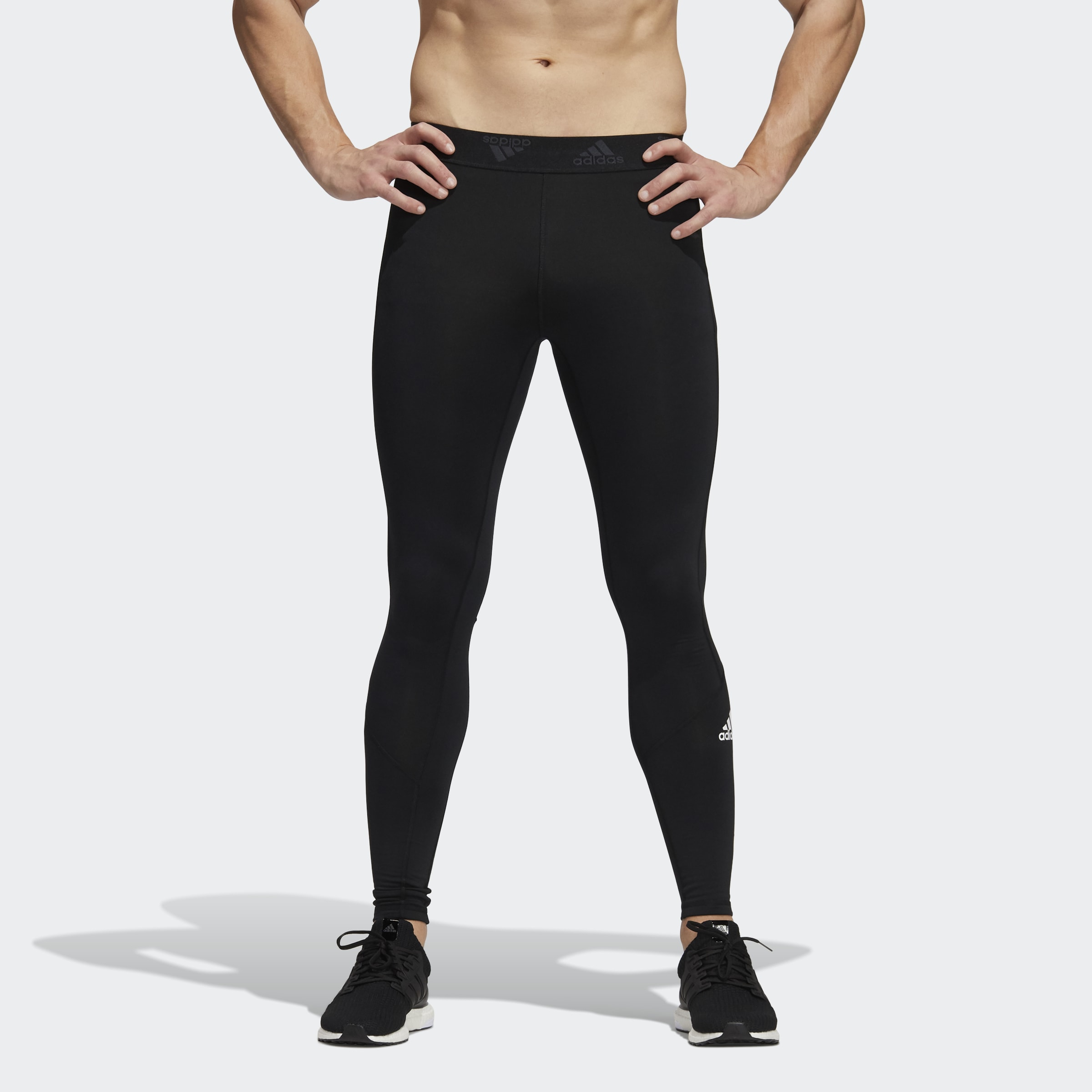 adidas Compression Long Tights Black Mens Clothing