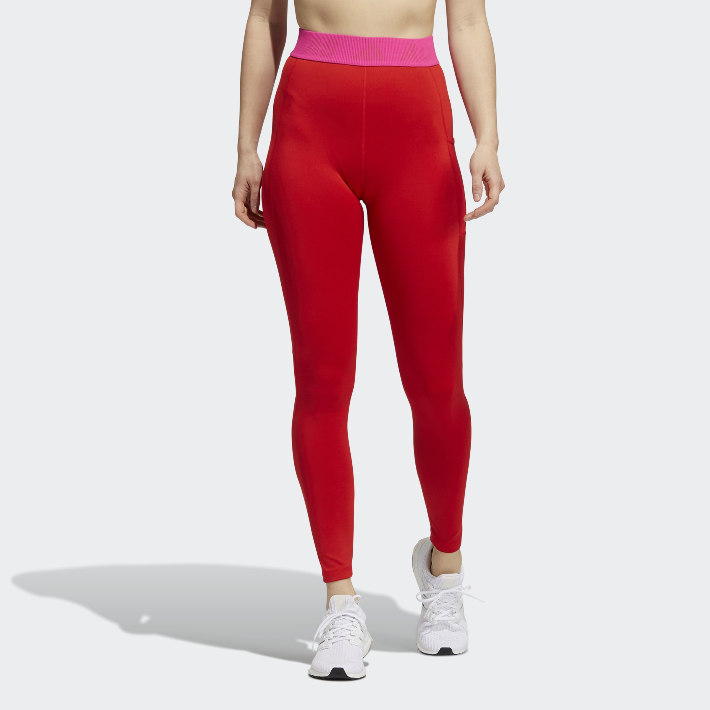 adidas Techfit Badge of Sport Tights Vivid Red / Team Real Magenta ...