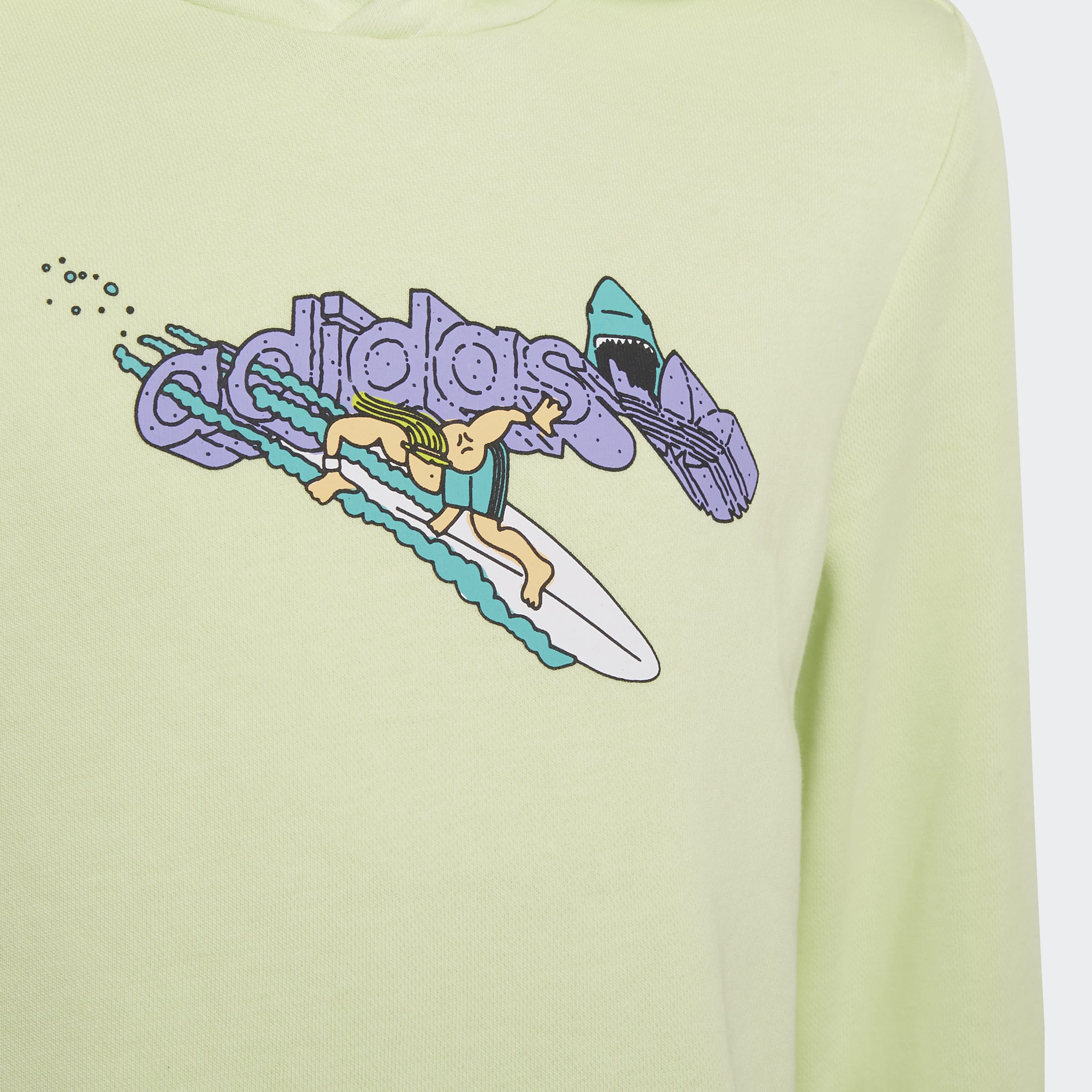adidas Originals Graphic Stoked Beach Hoodie Almost Lime Boys Clothing