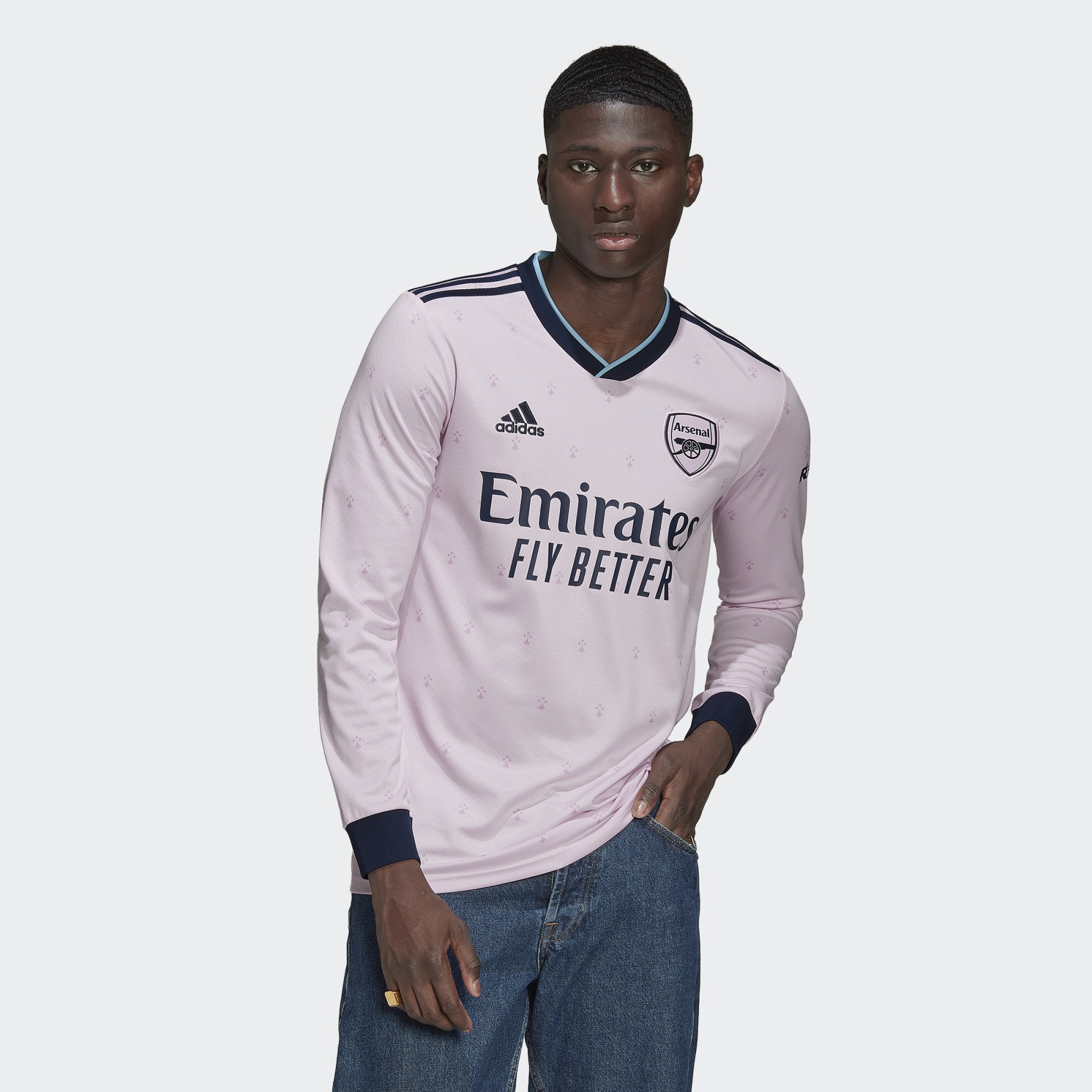 adidas Arsenal 22/23 LS Third Shirt - Clear Pink - Mens Replica | Pro ...
