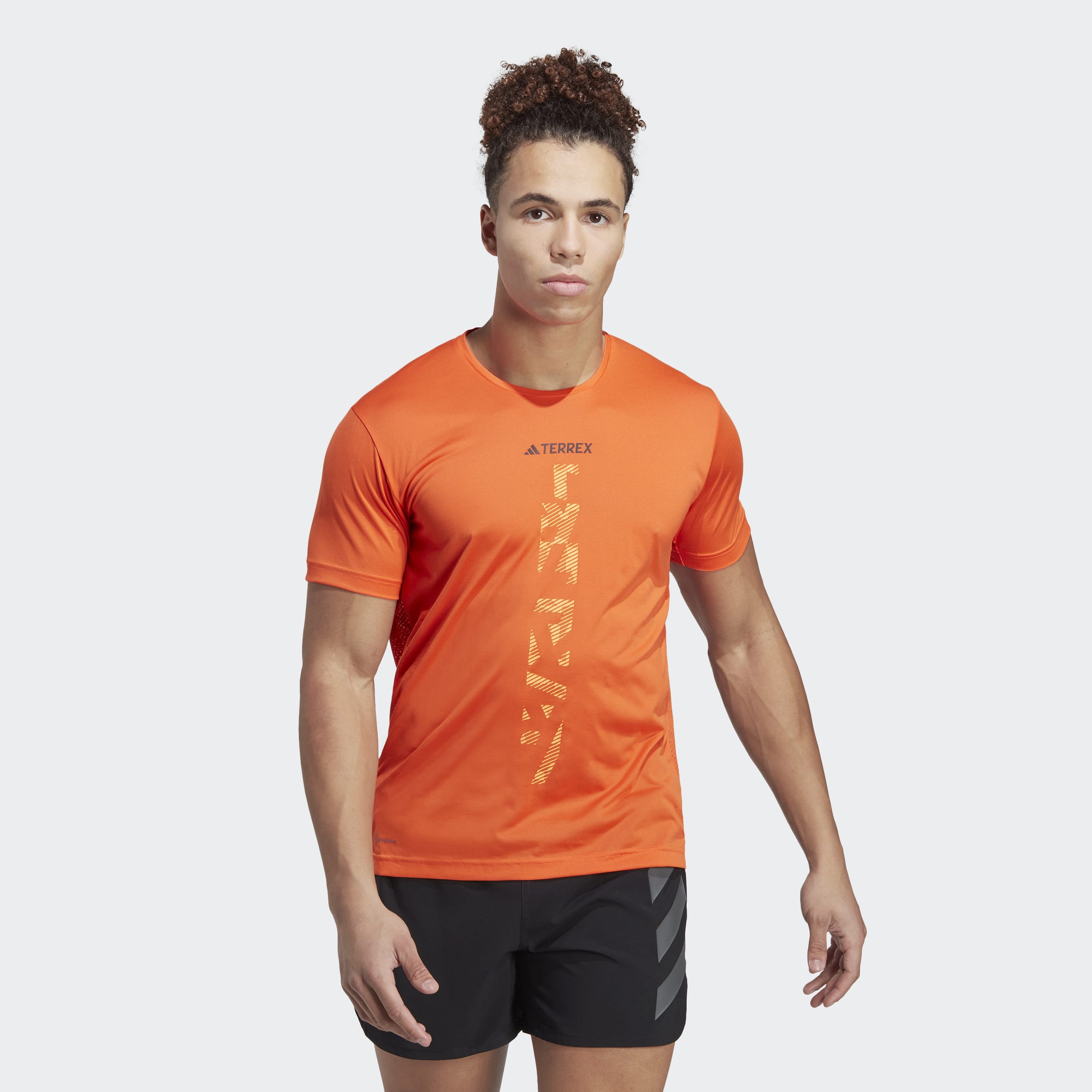 adidas Terrex Agravic Trail Running T-Shirt Semi Impact Orange Mens ...