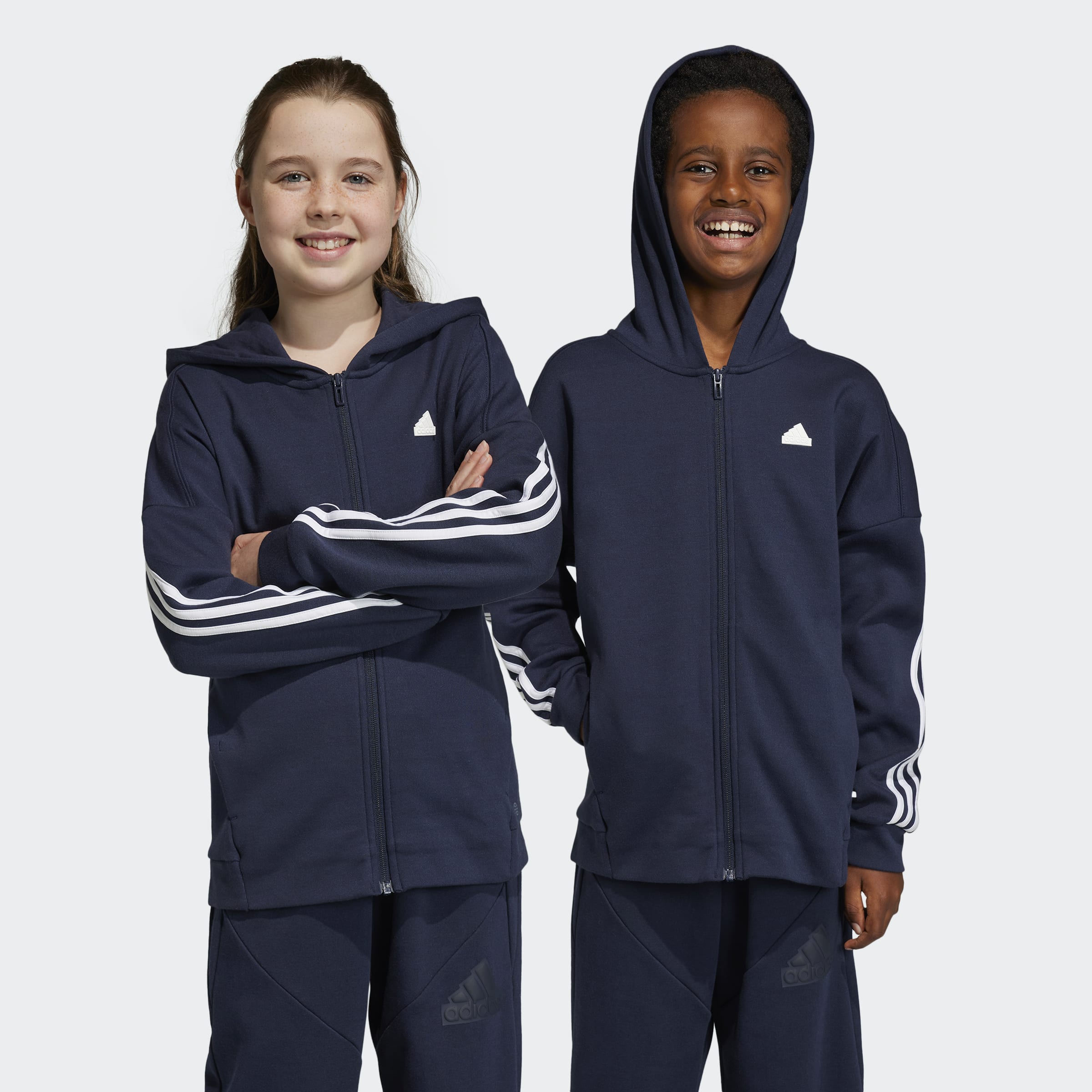 adidas Future Icons 3-Stripes Full-Zip Hooded Track Top Legend Ink ...
