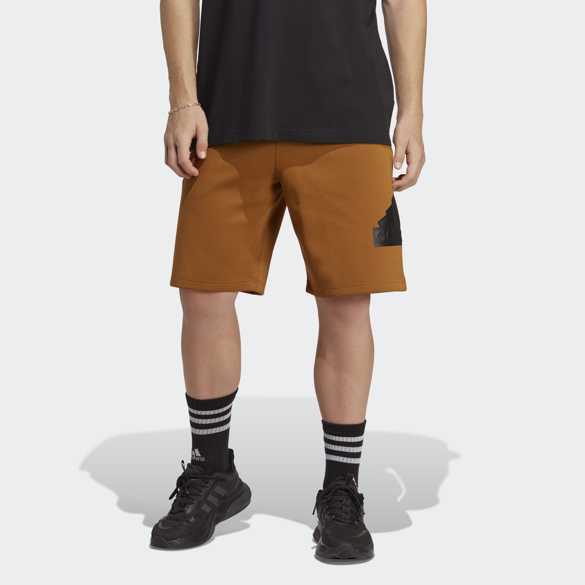 adidas Future Icons Badge of Sport Shorts Bronze Strata Mens Clothing