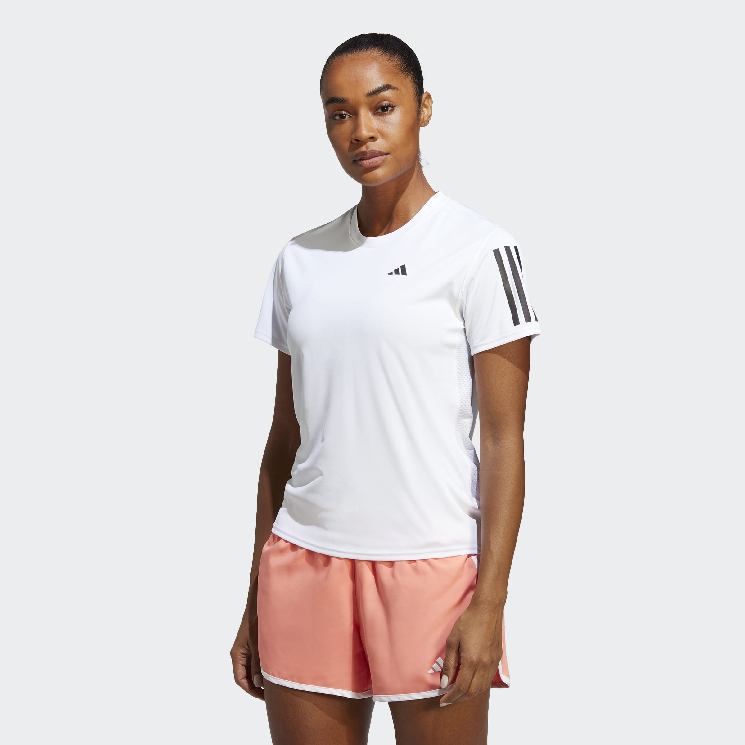 adidas Womens Own The Run Tee - White - Womens Clothing | Pro:Direct ...