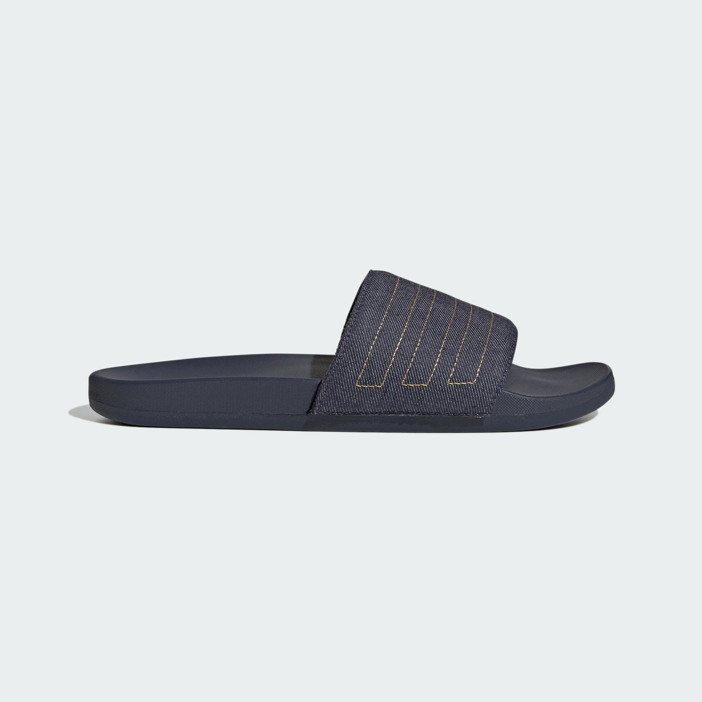 adidas Adilette Comfort Slides Shadow Navy / Preloved Yellow / Shadow ...