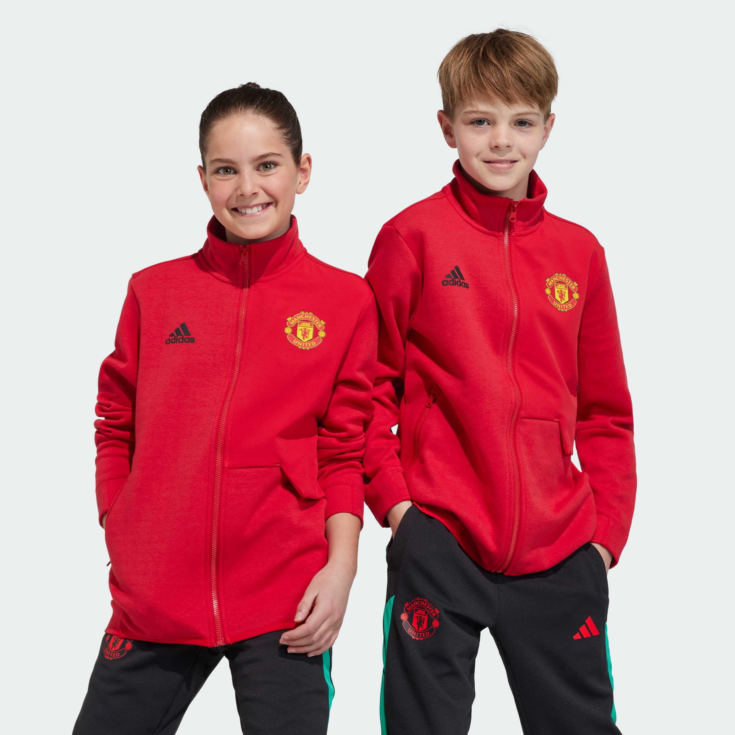 adidas Manchester United Anthem Jacket Kids Real Red Boys Clothing ...