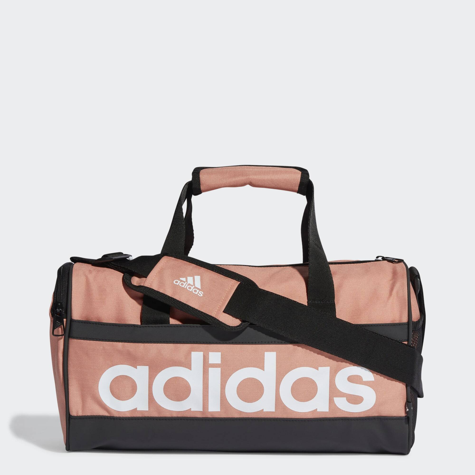 adidas Unisex Essentials Linear Duffel Bag Extra Small Black / White ...