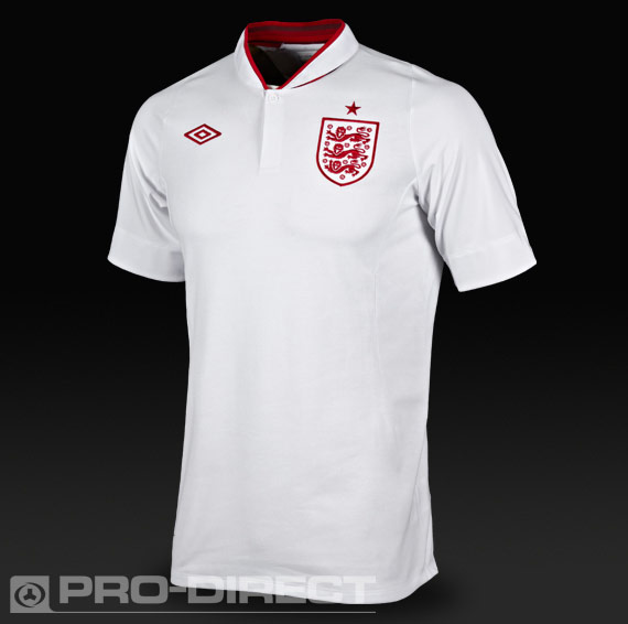 Soccer Jerseys - Umbro England 2012 Short Sleeve Home Jersey - Replica ...