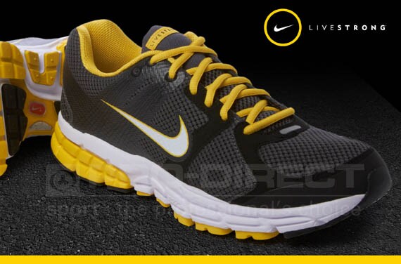 Nike Livestrong Zoom Structure +15 - Mens Running Shoes - Black-White ...