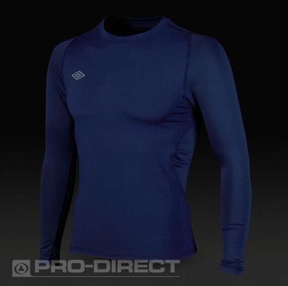 Umbro Baselayer - Umbro Long Sleeve Crew - Baselayer Clothing - Dark Navy