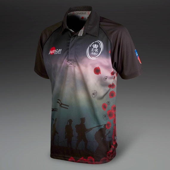 Samurai Army Poppy Shirt - Mens Replica - Black | Pro:Direct Rugby