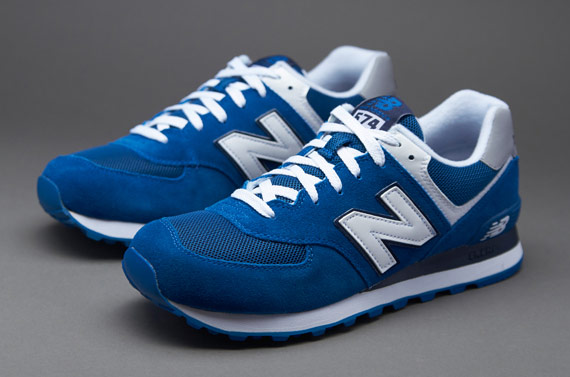 New Balance ML574 Suede/Mesh - Mens Select Footwear - Blue-White | Pro ...