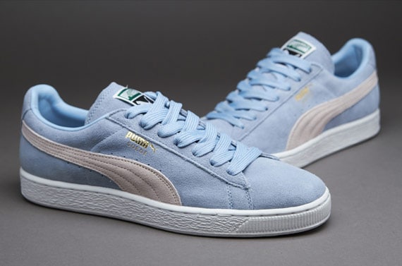 Womens Shoes - Puma Womens Suede Classic SL - Powder Blue/White/Team ...
