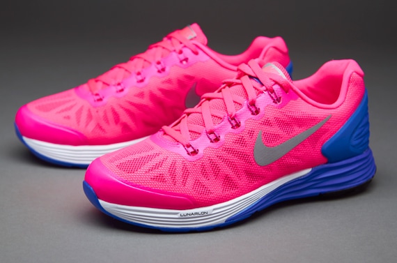 Nike Girls Lunarglide 6 - Girls Running Shoes - Hyper Pink-Metallic ...