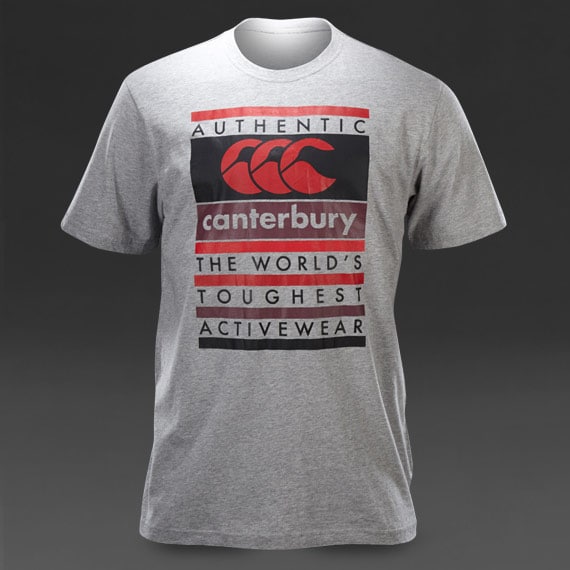 Canterbury Retro Logo Tee - Mens Rugby Clothing - Classic Marl | Pro ...