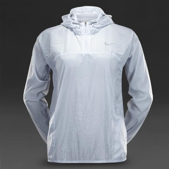 Nike Clothing - Womens Transparent Woven Jacket - Wolf Grey/Reflective ...