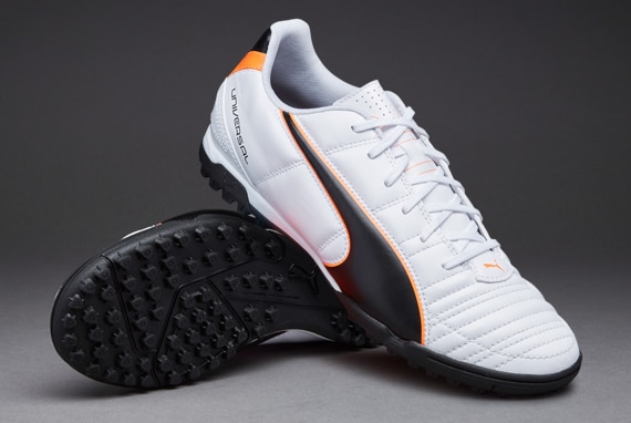 Botas de futbol Puma- Puma Universal II TF - Blanco/Negro/Naranja ...