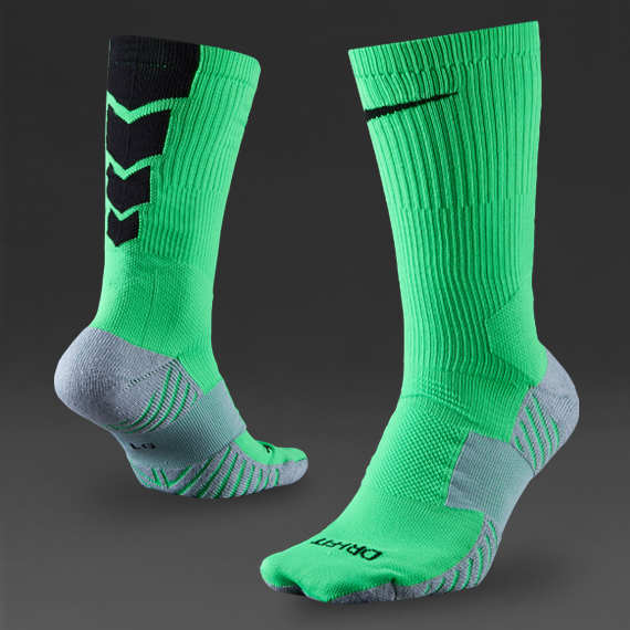 Mens Clothing - Nike Stadium Football Crew Socks - Poison Green/Wolf ...